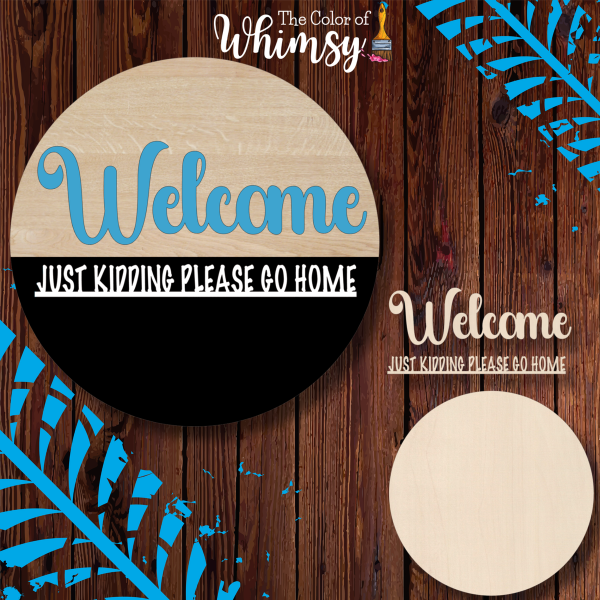 Welcome Bruh Unfinished Wood Door Hanger or Sign and Wreath Attachments ...