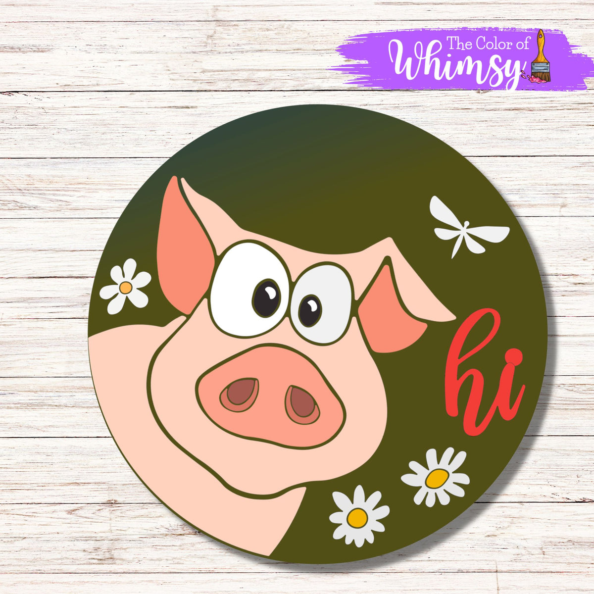 Hi Pig Unfinished Wood Door Hanger or Sign and Wreath Attachments – The ...