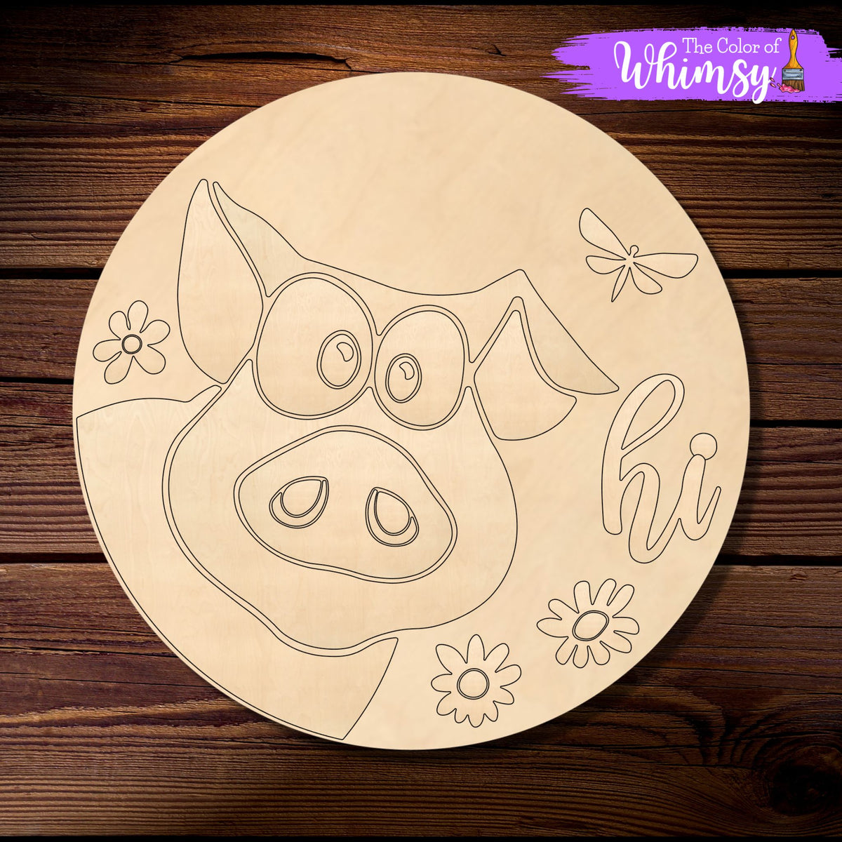 Hi Pig Unfinished Wood Door Hanger or Sign and Wreath Attachments – The ...