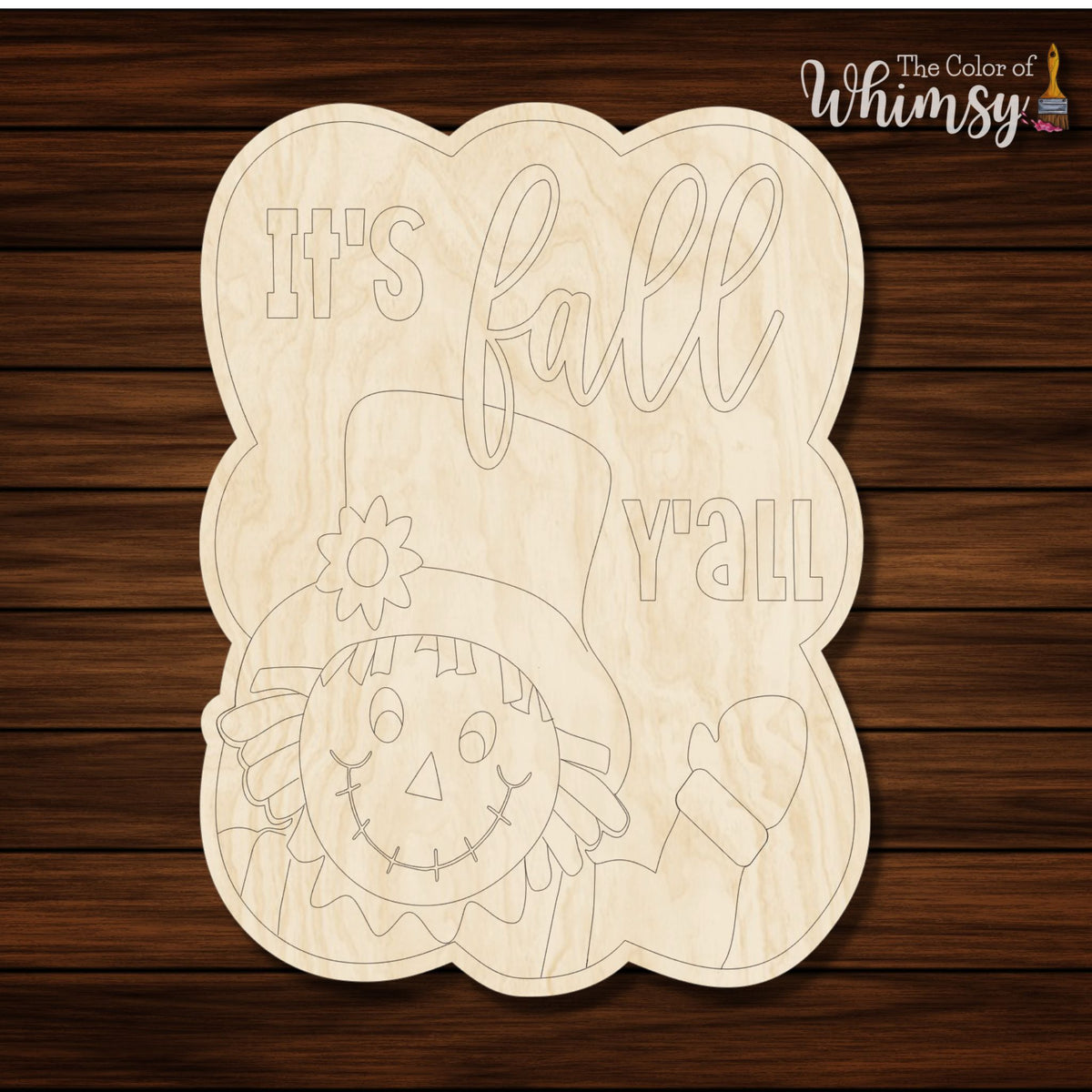 Fall Scarecrow Unfinished Wood Shape For Door Hanger or Sign and Wreath ...