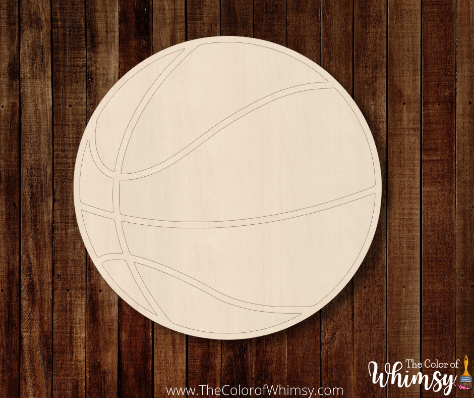 Basketball Unfinished Wood Cutout Ready to Paint for Wreath or Sign ...