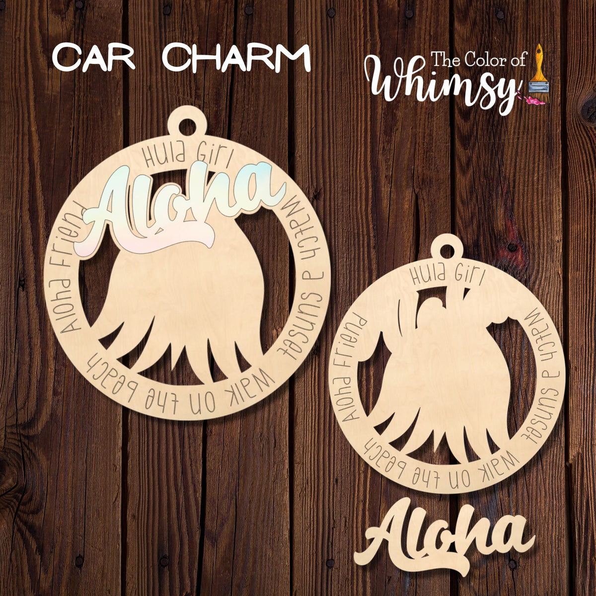 Aloha Hula Charm Unfinished Wood Cut Out – The Color of Whimsy