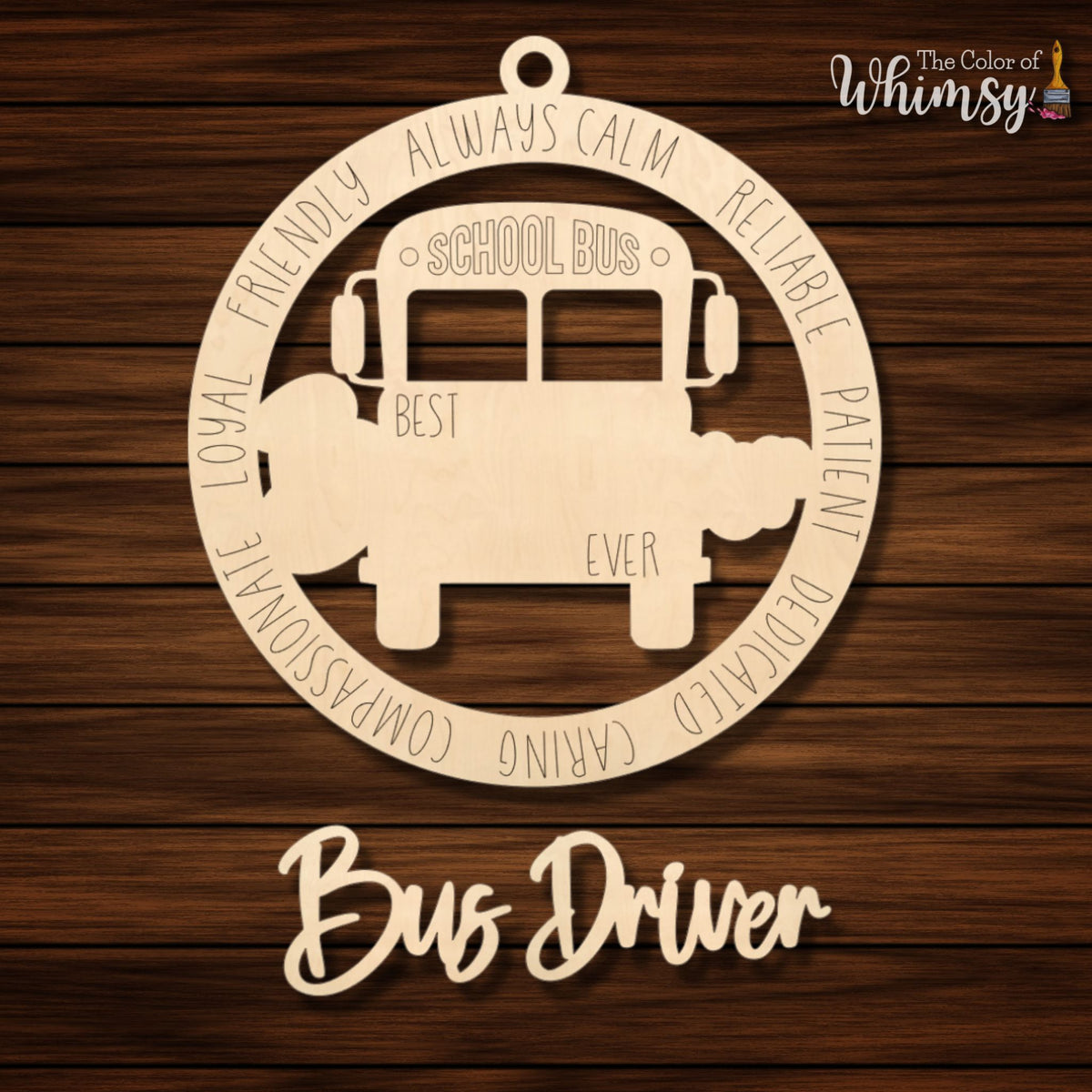 Bus Driver or Bus Monitor Ornament Unfinished Wood Cut Out – The Color ...