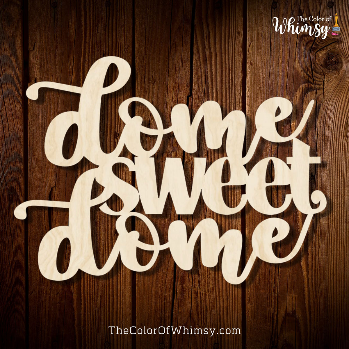 Dome Sweet Dome Unfinished Wood Shape For Door Hanger or Sign and ...