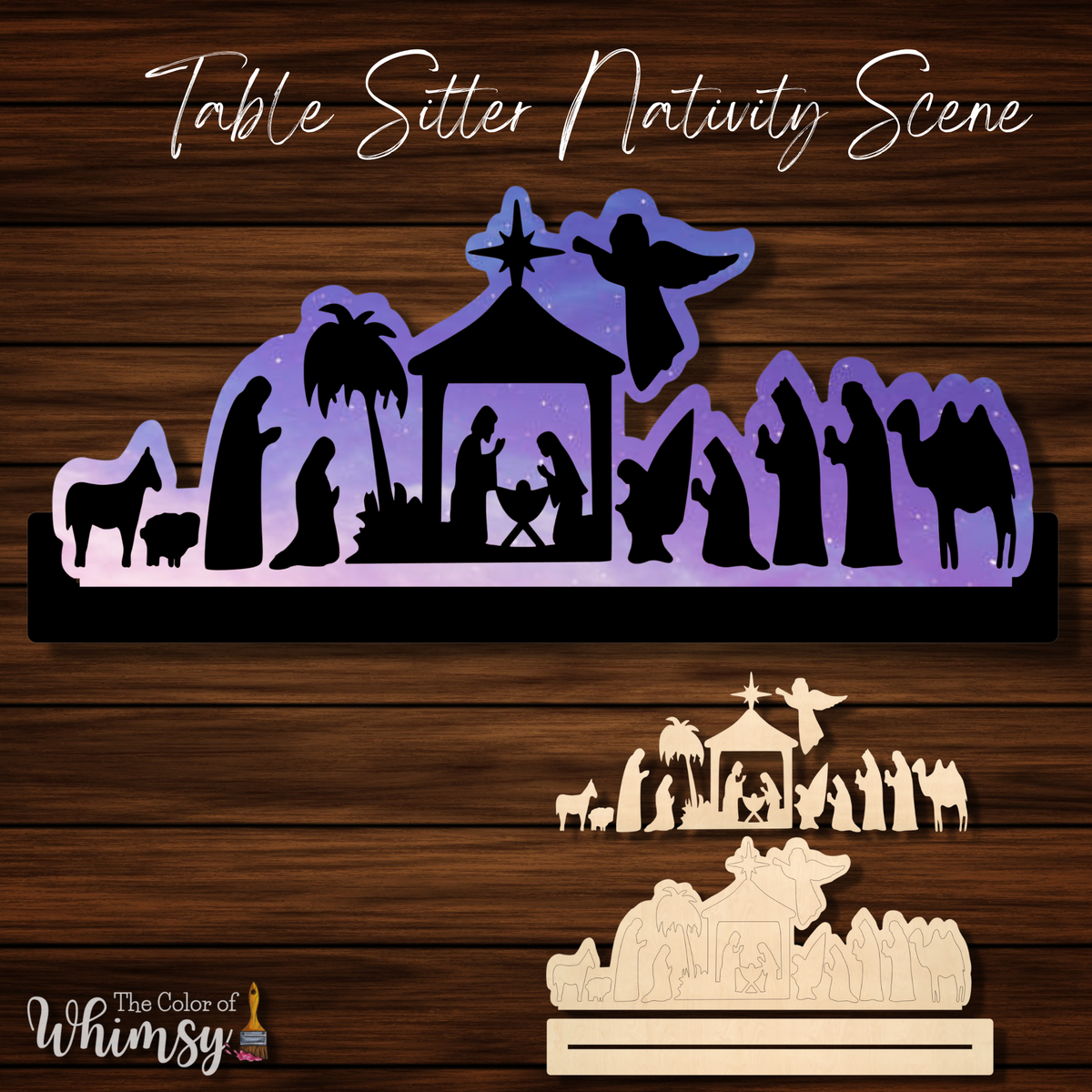 Nativity with Stand Layered Round Door Hanger or Wall Decor – The Color ...