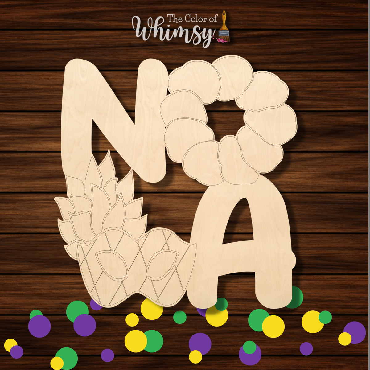 NOLA Unfinished Wood Shape For Door Hanger or Sign and Wreath ...