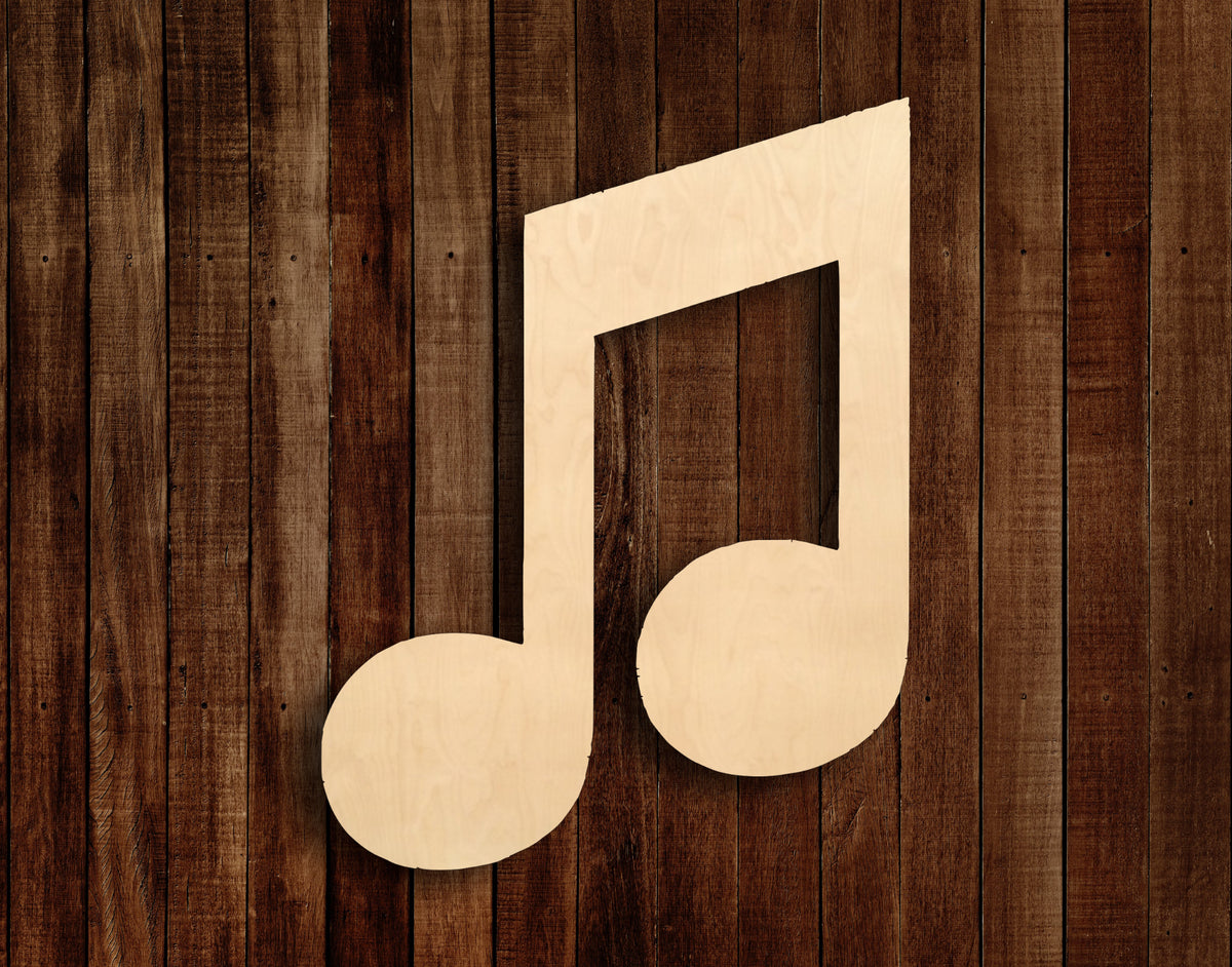 Musical Note Wood Blank – The Color of Whimsy