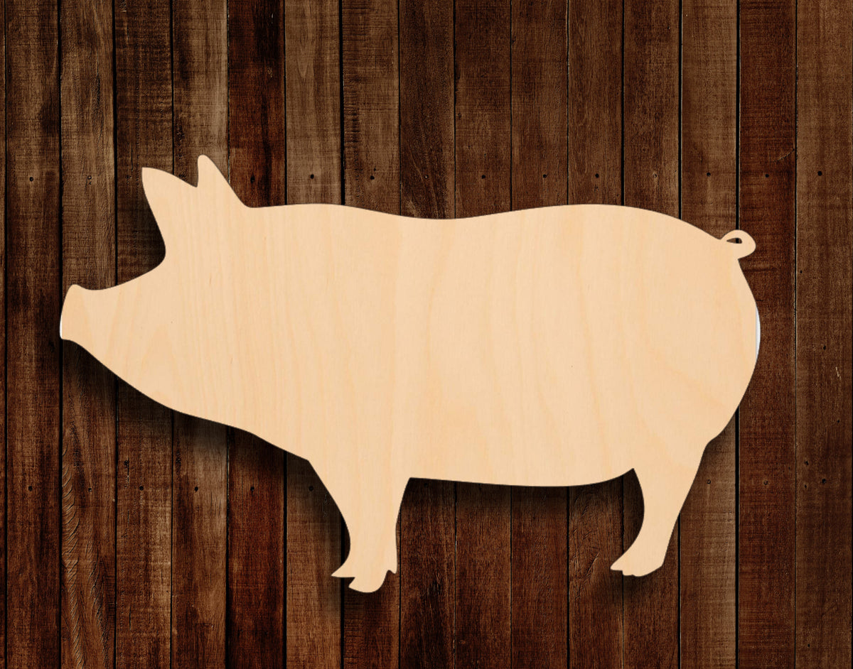 Pig Unfinished Wood Cut Out – The Color of Whimsy