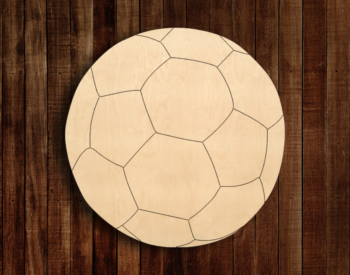 Soccer Ball Unfinished Wood Cutout Ready to Paint for Wreath or Sign ...