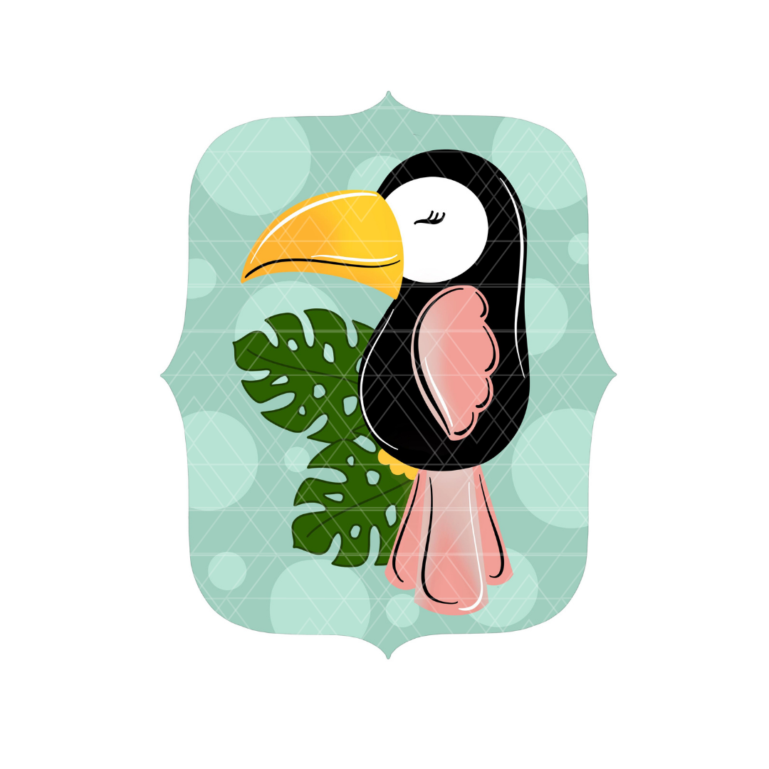 Tropical Toucan Sign Unfinished Wood Shape For Door Hanger or Sign and ...