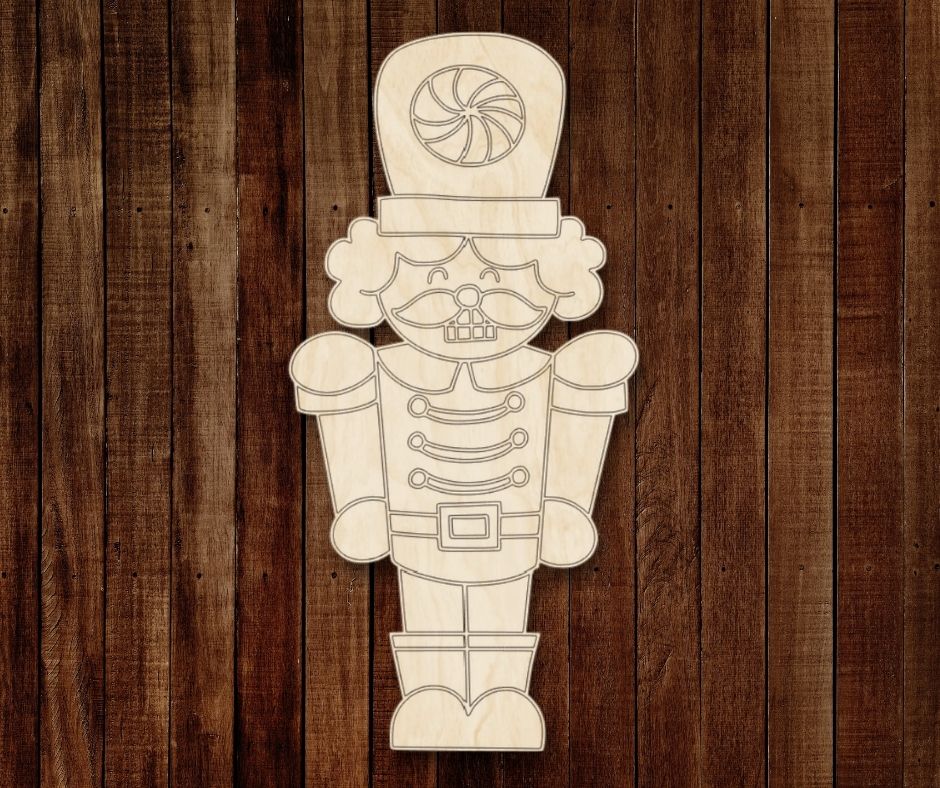 Peppermint Soldier Unfinished Wood Shape For Door Hanger or Sign and ...